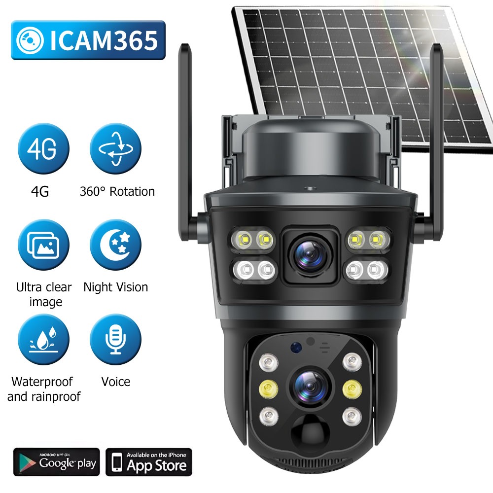 4G SIM card CCTV wireless outdoor solar night vision CCTV camera IP66 ...