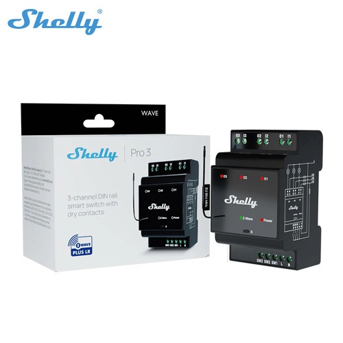 Shelly Pro 3 | WiFi, LAN & Bluetooth 3-channel 3-phase smart relay ...