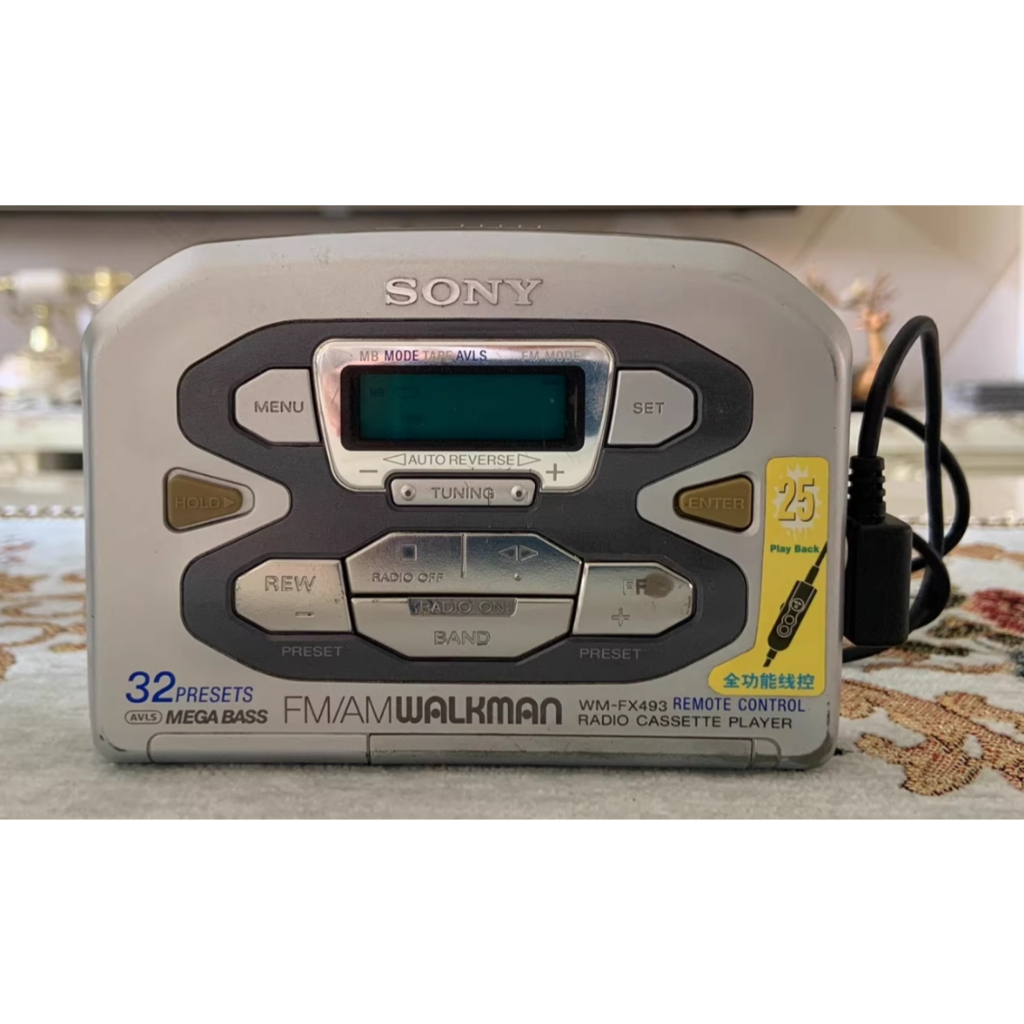 Sony Walkman Falkman FX493 Tape Walkman Tape Original Remote Control ...