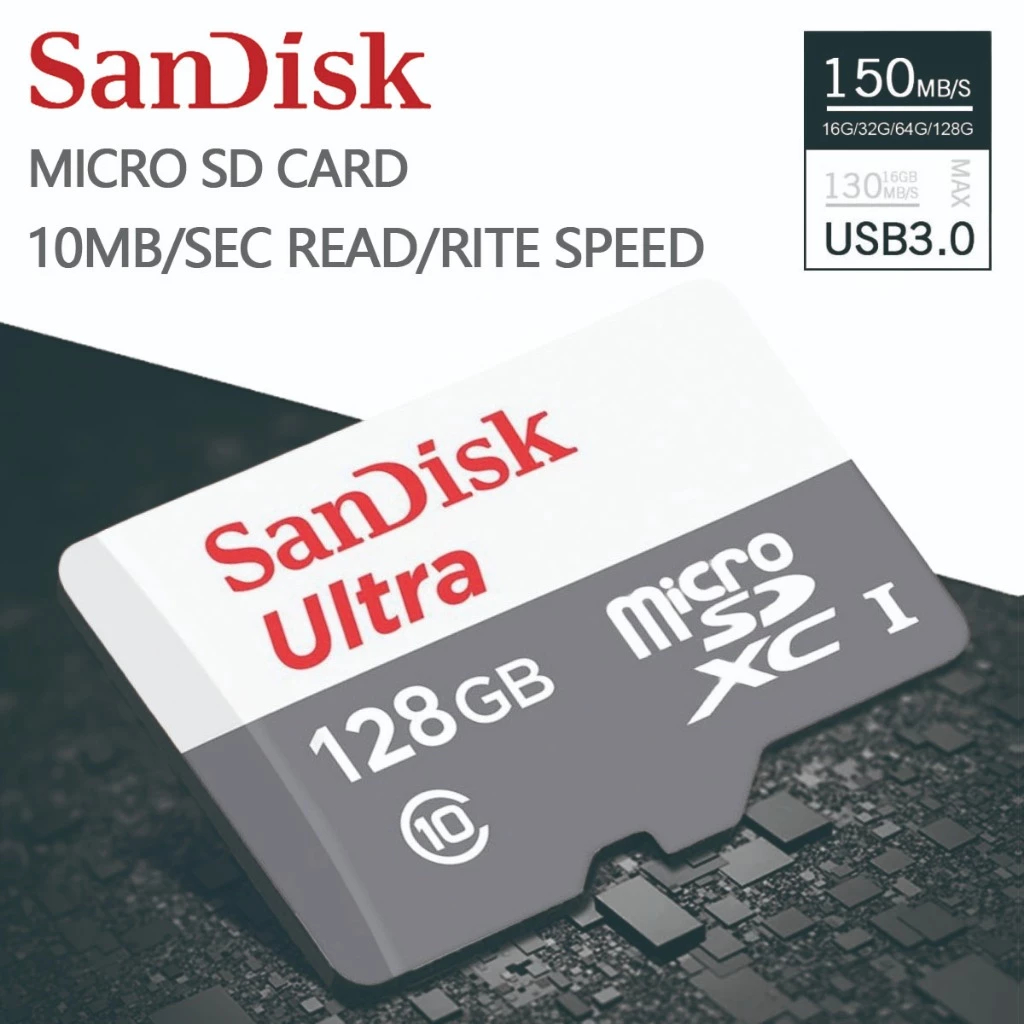 SanDisk Ultra A1 MicroSD Memory Card 150MB/s Class 10 for Smartphones, Tablets, IP Camera ...