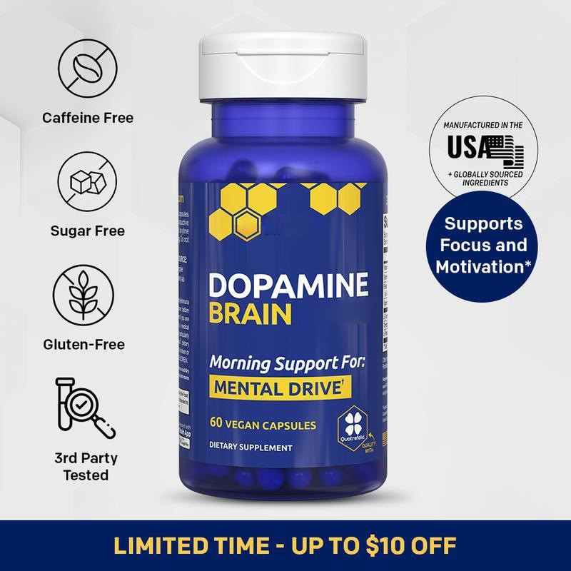 Dopamine Brain Vegetarian Capsules 60 capsules Morning brain power ...