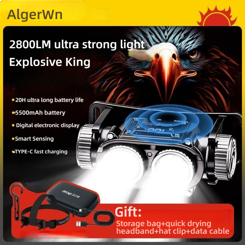 [New Product Free Shipping] Headlight LED super strong bald head ...