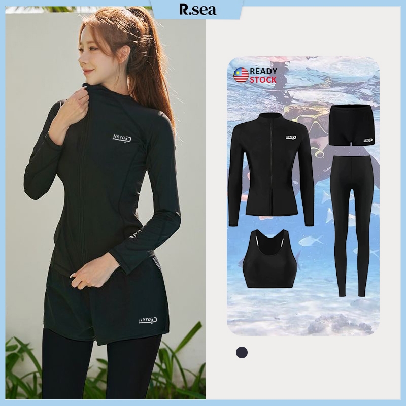 [R.sea]潛水服 女 大码 4-piece diving suit swimsuit woman UV protection ...