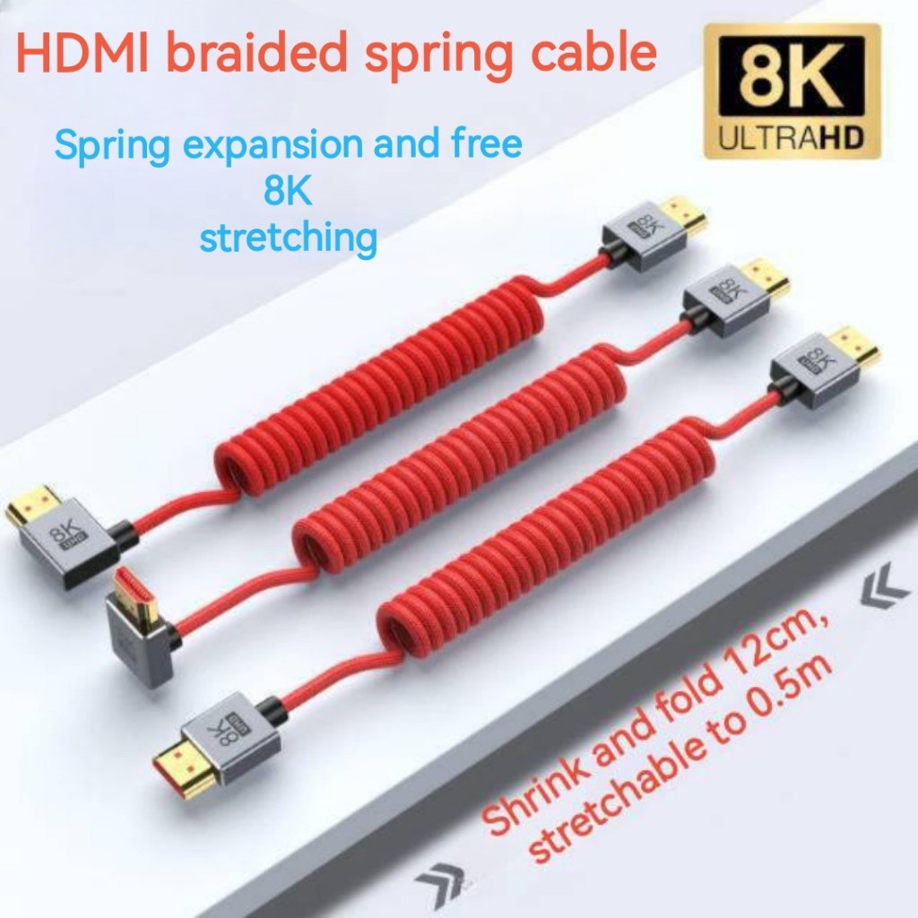 8K Ultra-Fine Red HDMI Spring Wire Elbow Photography Micro SLR Camera ...
