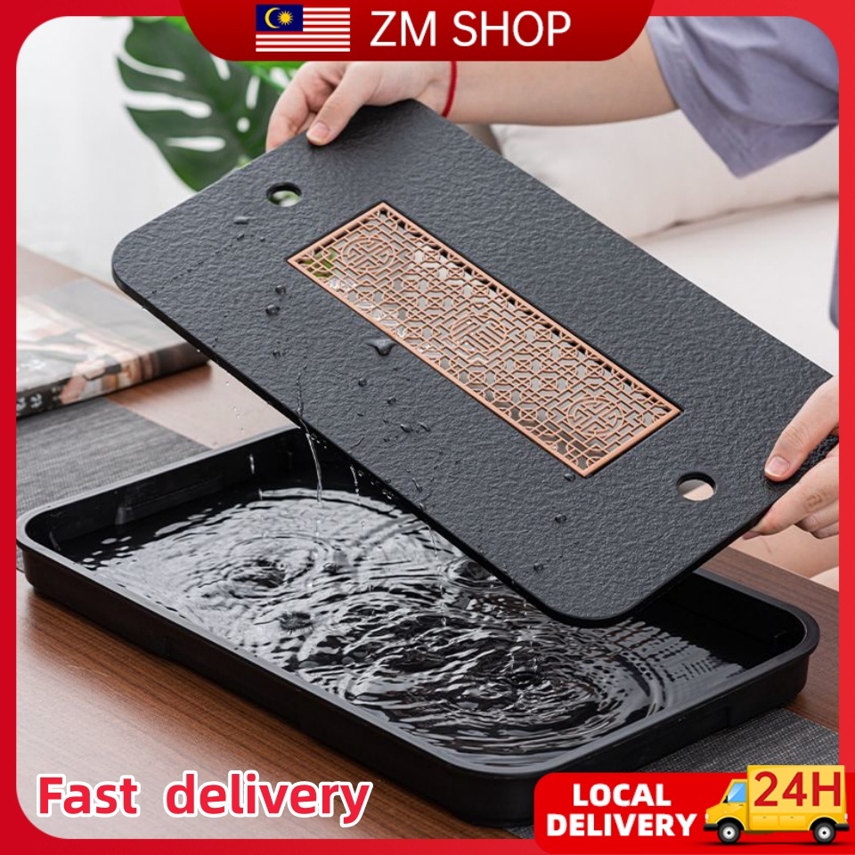 🔥Local seller🔥 Tea Tray / Chinese Gongfu Tea Trays With Drainage System ...