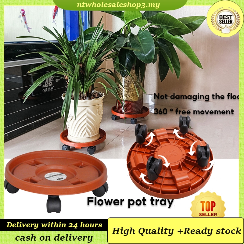 【Local delivery COD】Movable Plant Stand Flower Pot Tray, With Universal ...