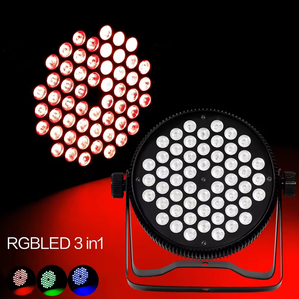 54*1W Slim Flat Par Light Led/RGB Stage Light/Voice DMX Controlled ...
