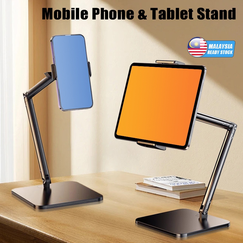 Tablet Stand Adjustable Metal Tablet Holder Phone Stand Holder | Shopee ...
