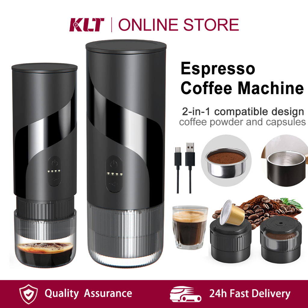 CLITON 2-in-1 Wireless Espresso Coffee Machine 20Bar Mini Coffee Maker ...