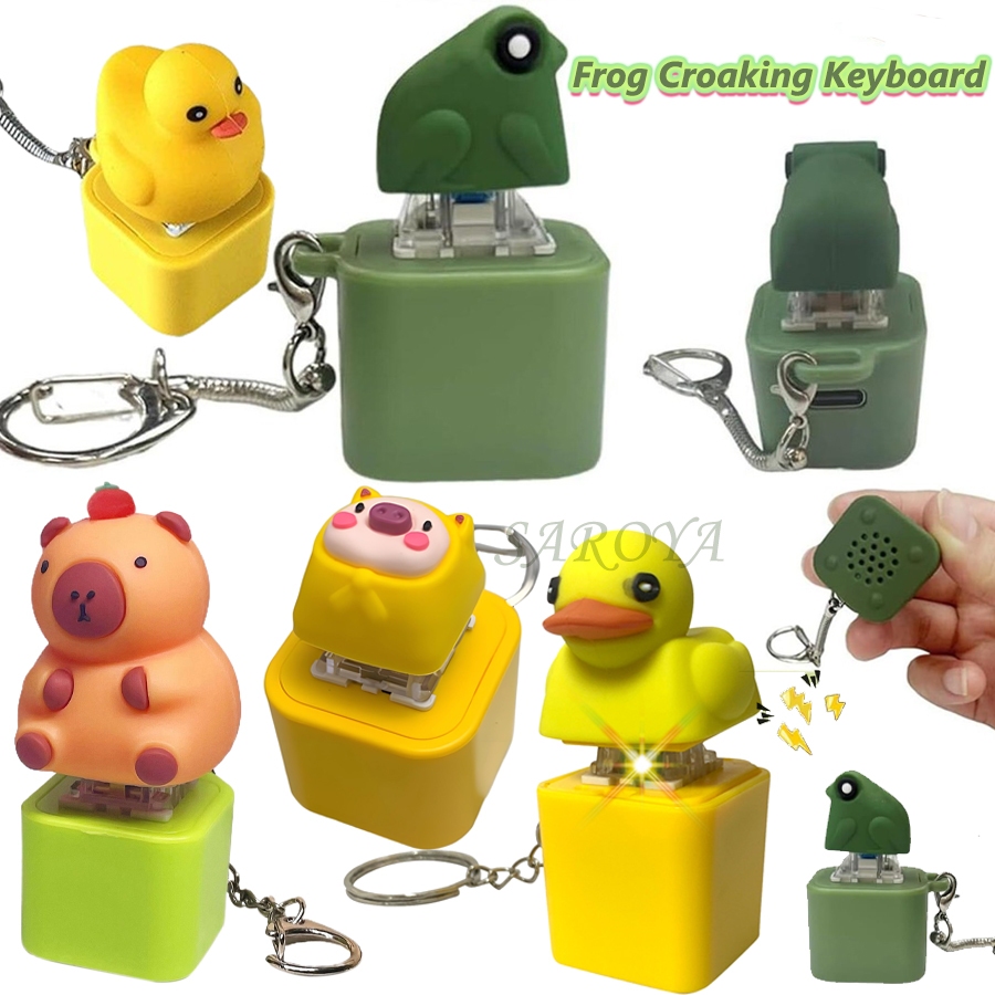Frog Croaking Keyboard Fidget Toy Stress Anxiety Relief Rechargeable ...