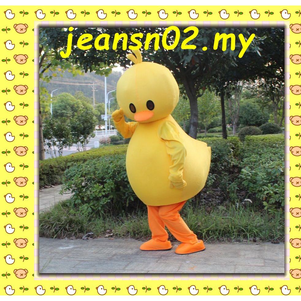 Little yellow duck doll costume adult walking big yellow duck cartoon ...