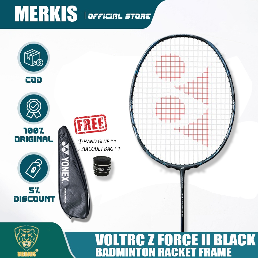 YONEX VOLTRIC Z FORCE II BLACK Badminton Racket Full Carbon Single 4U ...