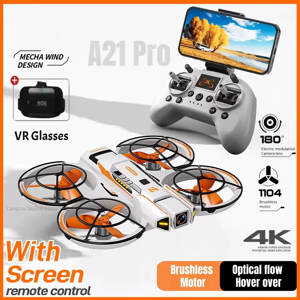 Drone Mini A21 Pro Crossover Drone Brushless Motor 8k HD Aerial ...
