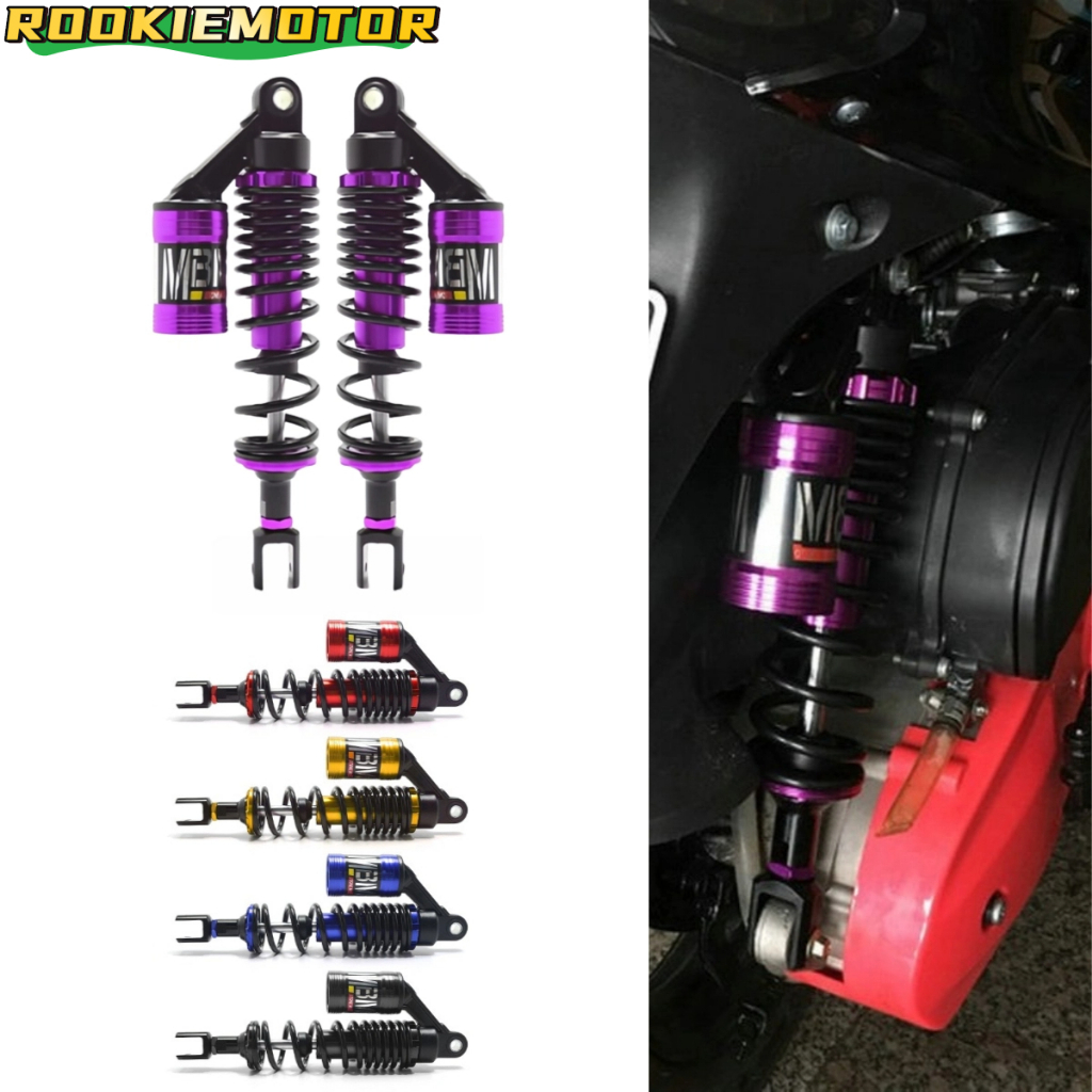 1Pair Universal 320mm Motorcycle Rear Shock Absorber Adjustable Preload ...