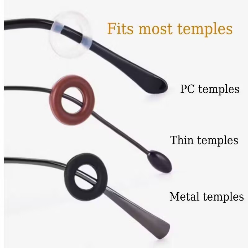 Cyxus Premium Ear Grip Temple Tip Sleeve Eyeglass Anti-Slip Silicone ...