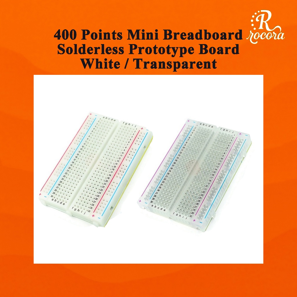 400 Points Mini Breadboard Solderless Prototype Board White ...