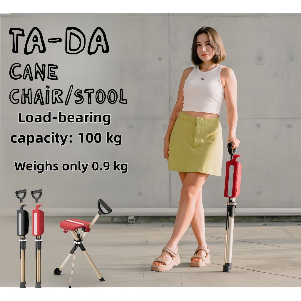 Delta Chair Walking Cane Stool Foldable Portable Elderly Anti-slip ...