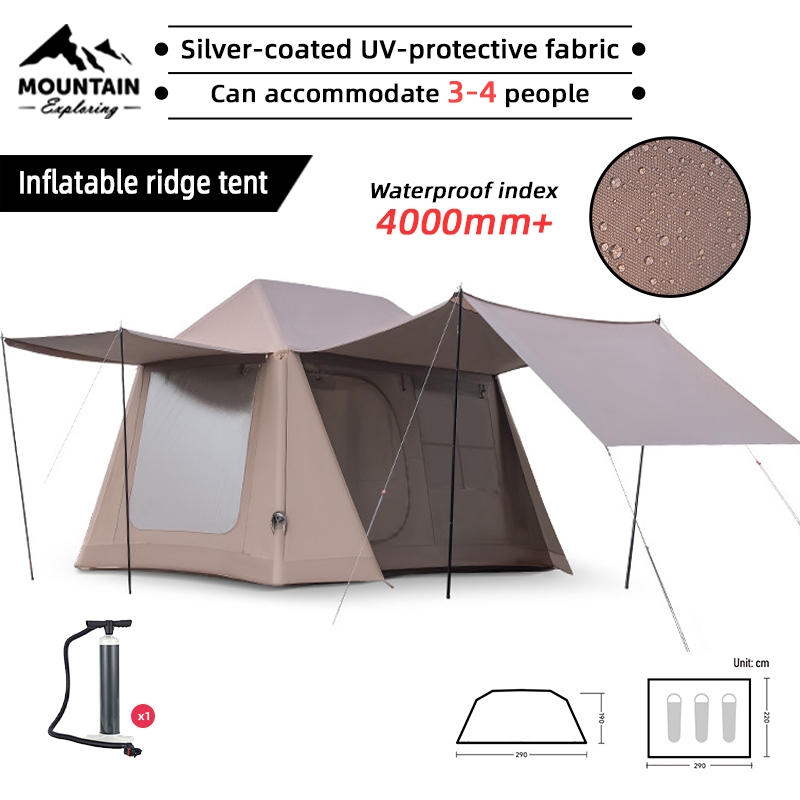 MOUNTAIN Outdoor camping automatic inflatable tent Village 6.3 canopy ...