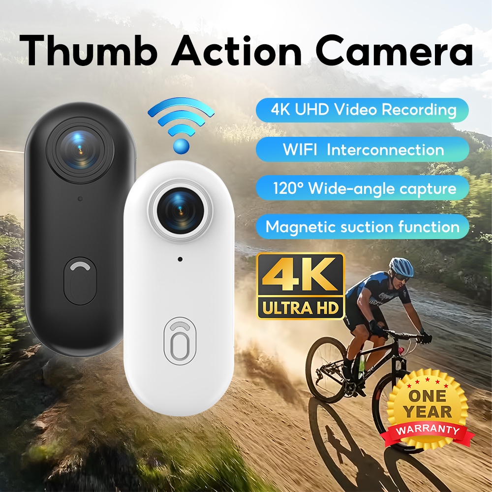 4K/1080P Action Camera Portable Waterproof 360° Video Digital Sports ...