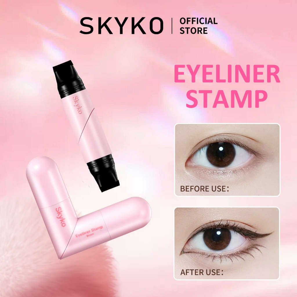 SKYKO Dual-end Eyeliner Stamp Waterproof Eyeliner Pen 2 Color | Shopee ...