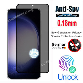 Fingerprint Unlock Anti Peeping Glass For Samsung Galaxy S26 S25 S24 ...