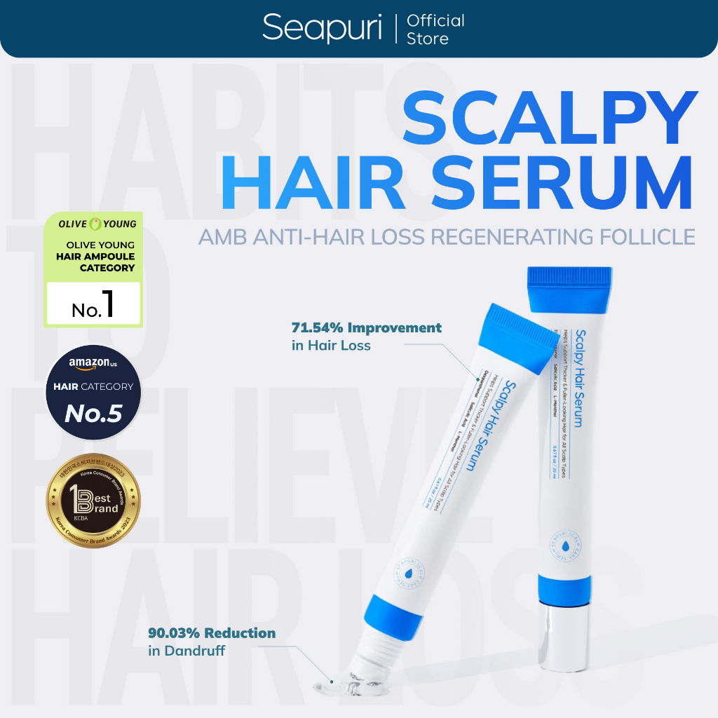 Seapuri Scalpy Hair Growth Serum 20ml for Hair Loss & Thinning | Scalp ...