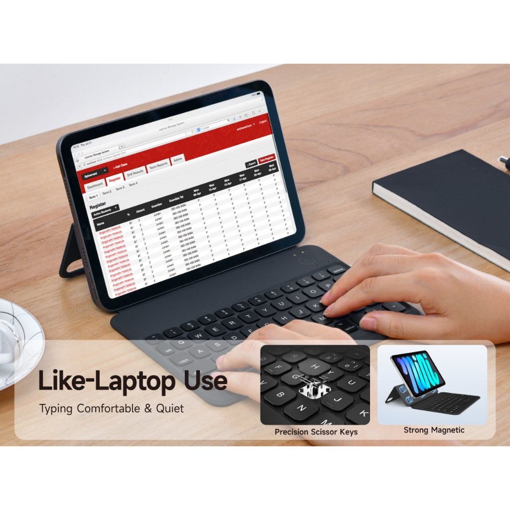 2025 wireless keyboard for ipad mini 6/7 a17 8.3 office magnetic combo ...