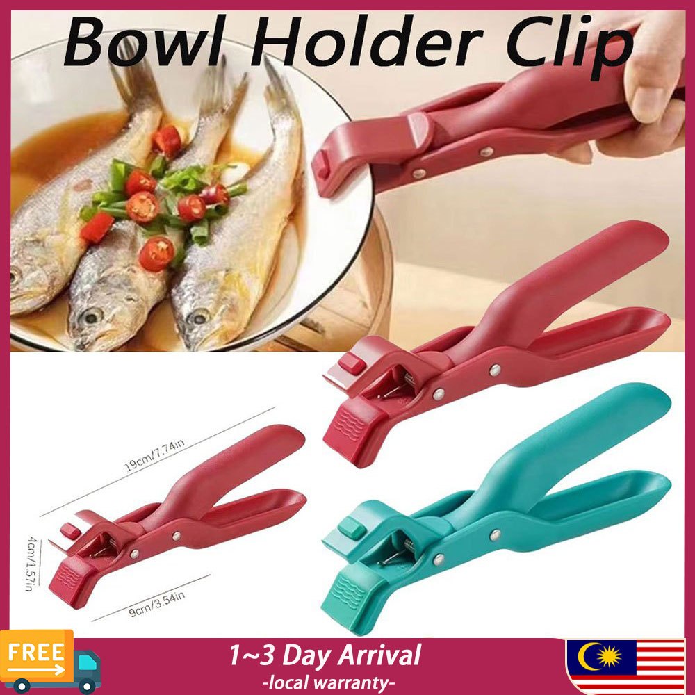 (🔥MY stock🔥) 2pcs Stainless Steel Anti-Scalding Clip For Kitchen Bowl ...