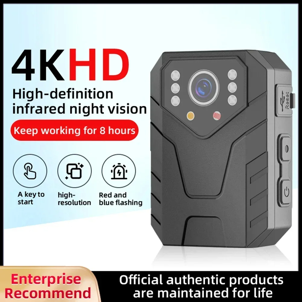 4K Mini Body Camera Full HD 1080P 2 Inch IPS Touch Screen Night Vision ...