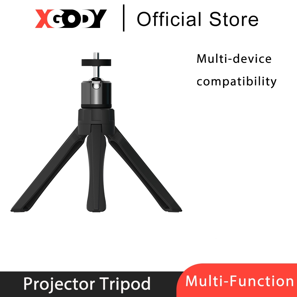 XGODY Mini Projector Tripod Adjustable Tripod 360-Degree Rotating Multi ...