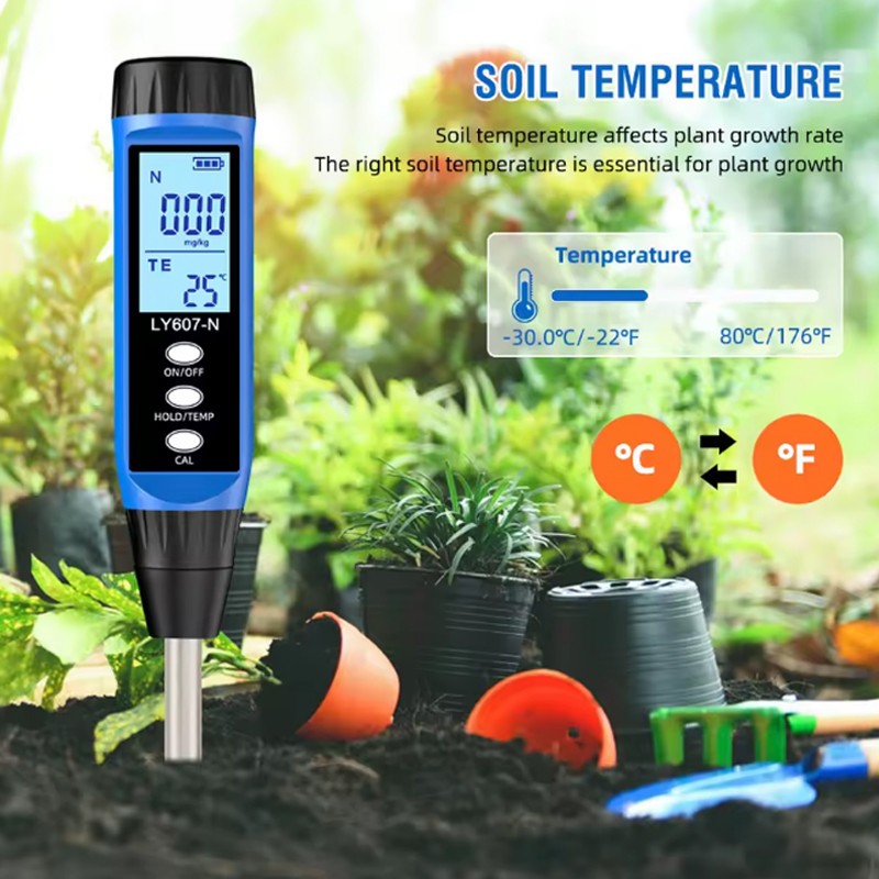 Agricultural Soil temperature Detector EC Value Moisture Content PH ...