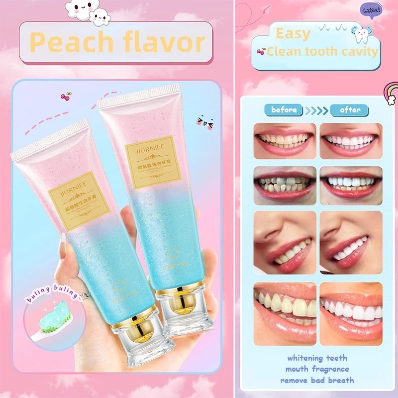 Niacinamide Whitening Toothpaste Bodyaid Teeth Whitening Remove Yellow ...
