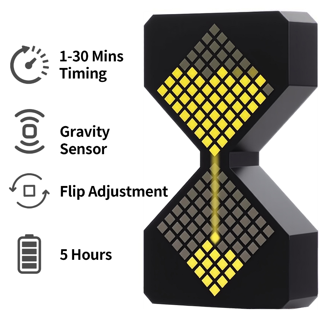LED Digital Timer Electronic Hourglass Gravity Induction Timer, 1 to 30 ...
