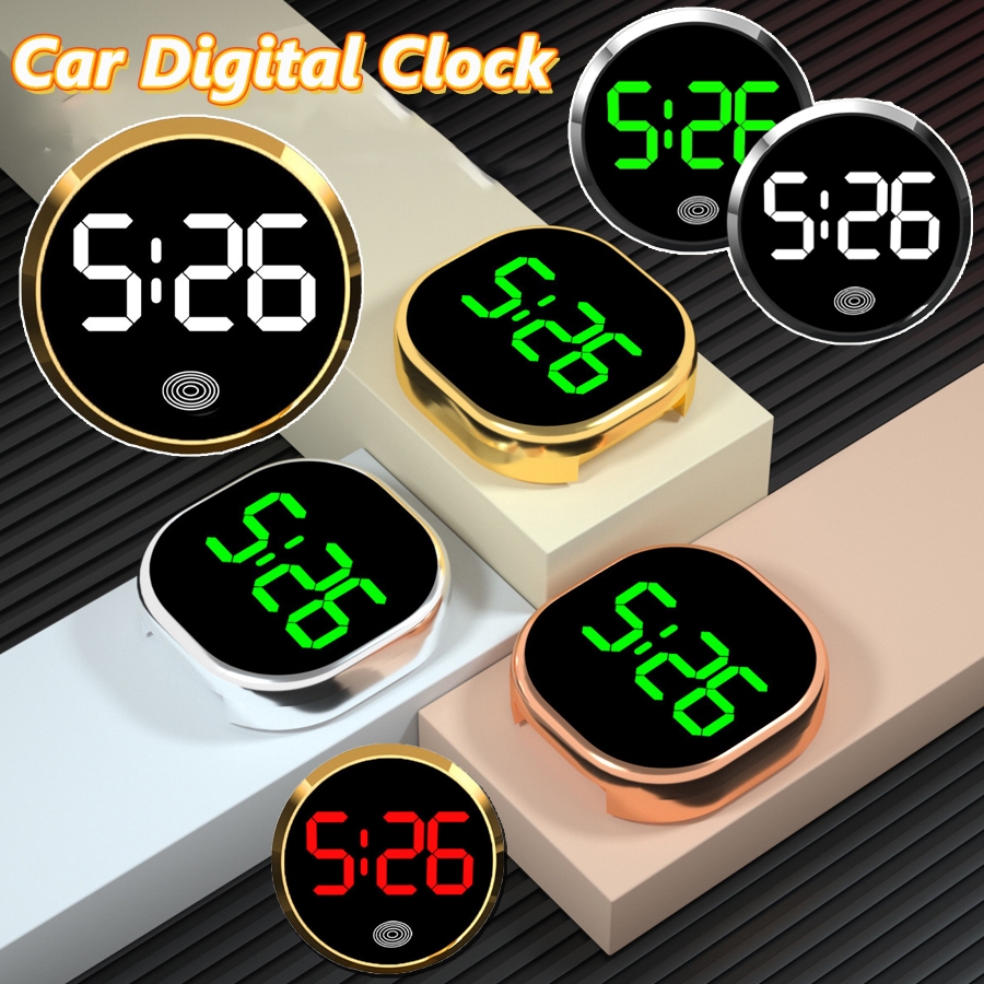 Dashboard Clock Adhesive Automotive Digital Watch with LCD Time Display ...