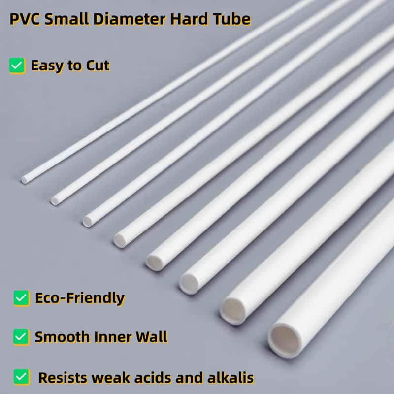 PVC Small Diameter Tube White Hard Plastic Pipe - Hollow Capillary ...