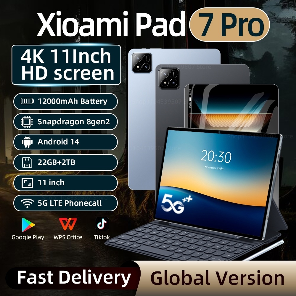 2026 New Original Pad 7 Pro Tablet 11 inch 2560*1600 HD 4K Snapdragon ...