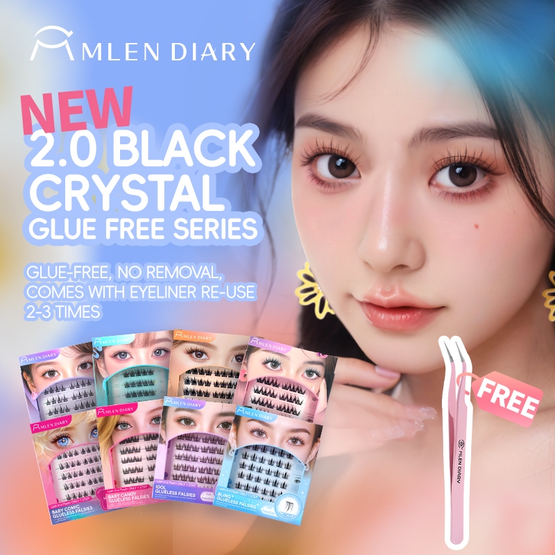 Mlen Diary C Curler Glue Free False Eyelashes Natural DIY Self-Adhesive ...