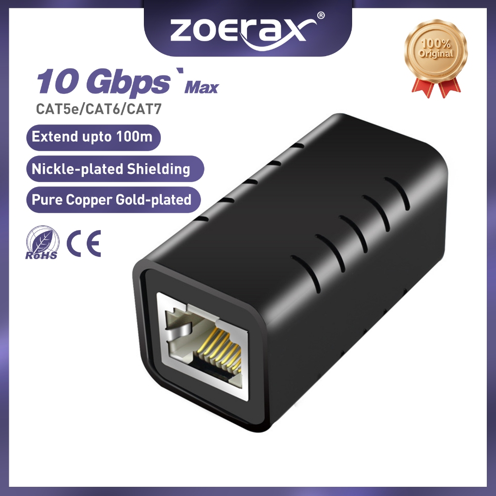 Zoerax Keystone Jack RJ45 Coupler Ethernet Inline Connector (1 Pc ...