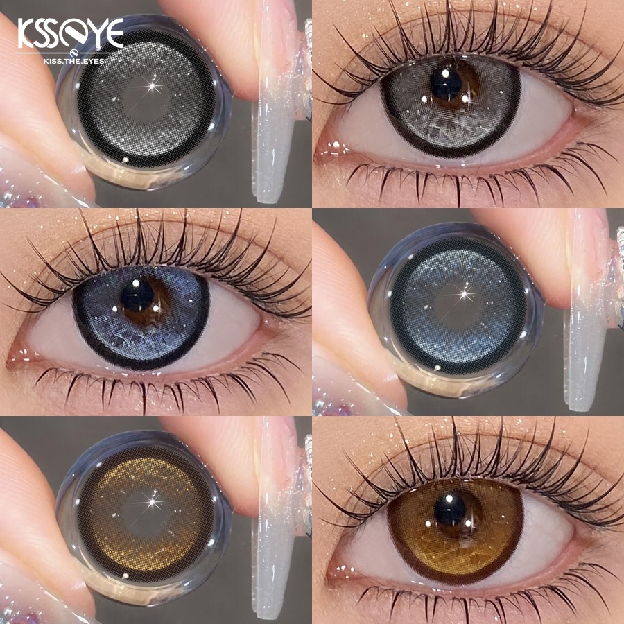 [Doll Eyes &PowerLens] 2pcs Contact Lens Yearly Gilded Tides Brown/Blue ...