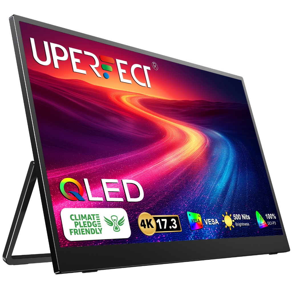 UPERFECT 17.3-inch Portable Monitor 4K 100% sRGB HDR PC Gaming Monitor ...