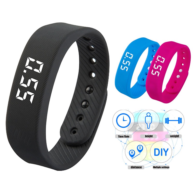 Non-Bluetooth Fitness Tracker Watch Pedometer Digital Step Counter ...