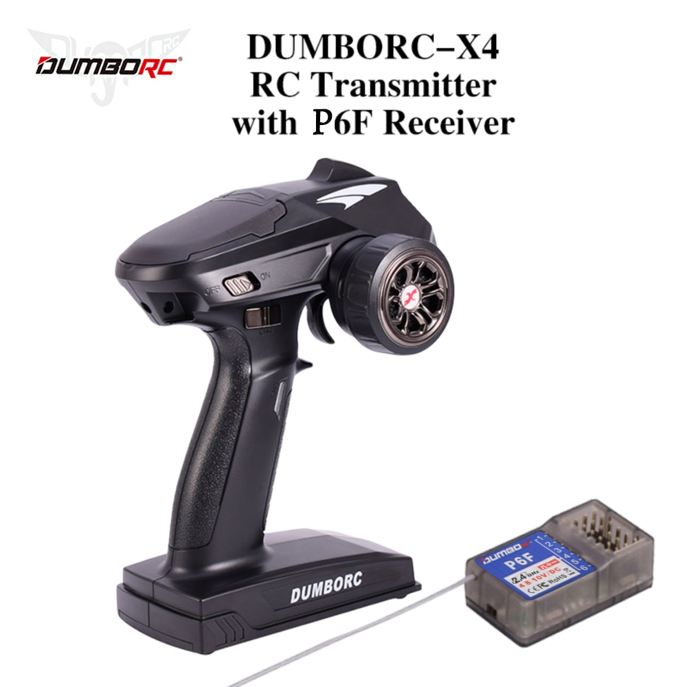 DUMBORC RC Radio Transmitter X4 4CH 2.4ghz P6F Receiver RC Car Remote ...