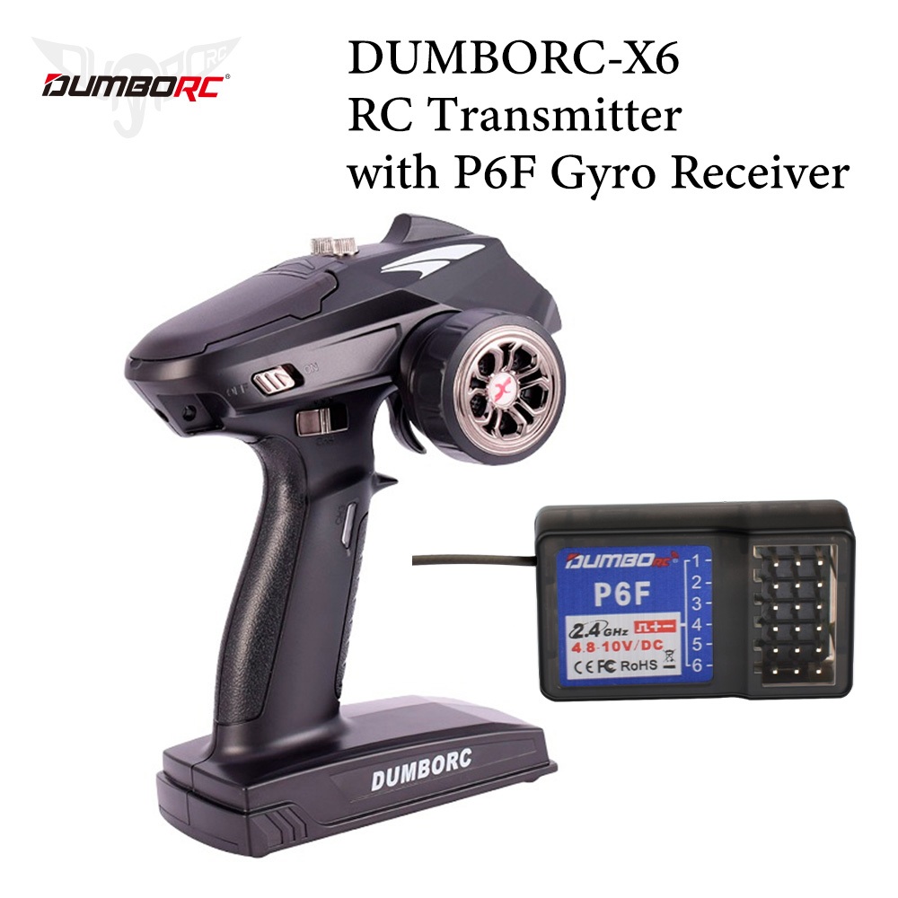 DUMBORC X6 6CH 2.4G RC Radio Controller Transmitter with Mixed Mode P6F ...