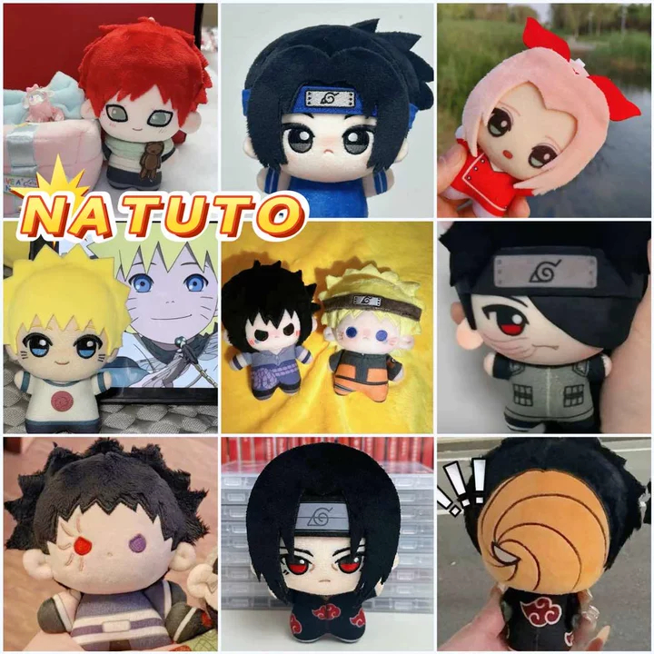 Anime Naruto Plush Dolls 10cm Uzumaki Naruto Uchiha Sasuke Obito ...
