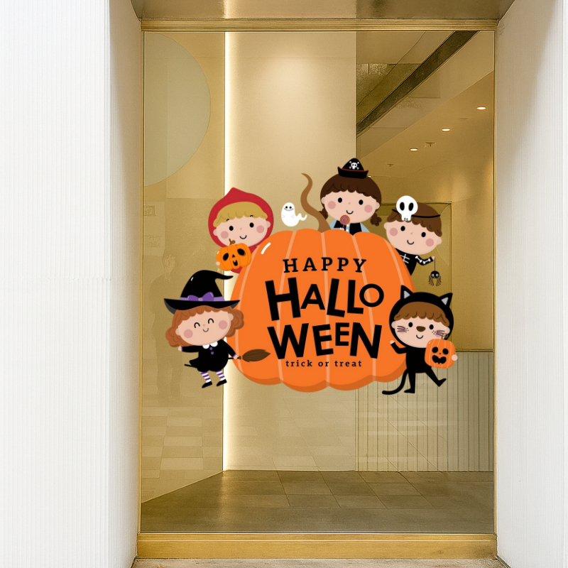 Glass Door Stickers Halloween Decoration Halloween Store Window ...