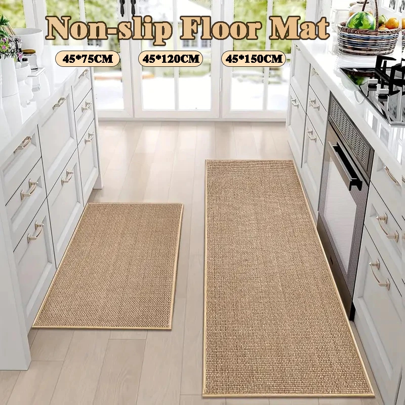 [Ship in 24h] Alas Kaki Dapur Panjang Kitchen Carpet Woven Linen ...