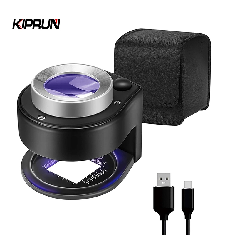 KIPRUN 30x Magnifying Glass, 30X Magnification Loupe, 6 LED Full Metal ...