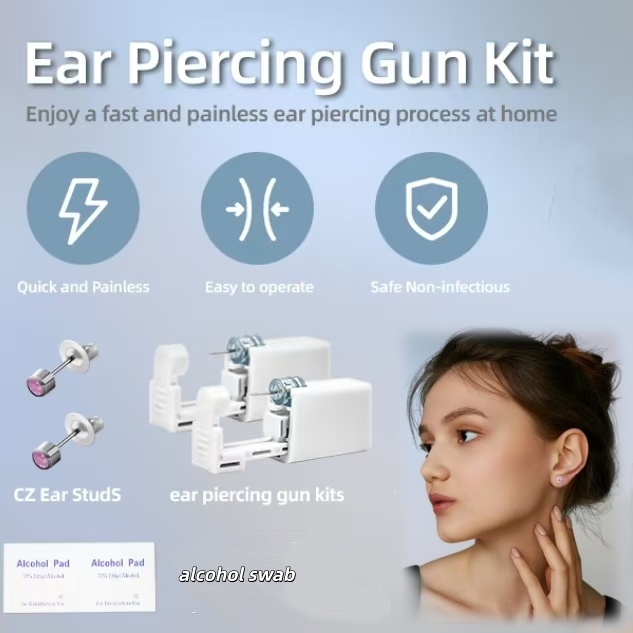 Disposable Titanium Steel Earrings Ear Piercing Gun Stainless Steel ...