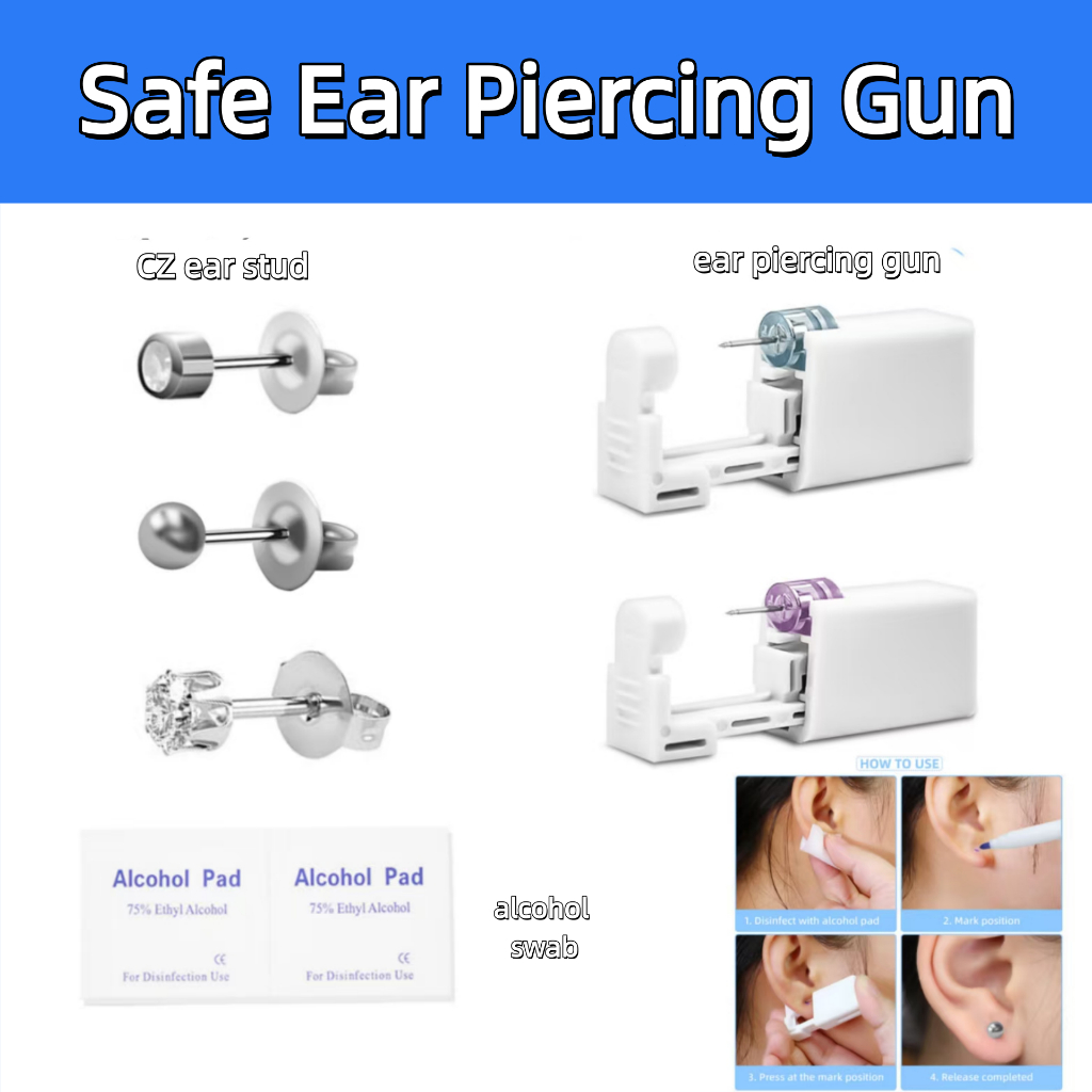 Second Generation Disposable Ear Gun Stainless Steel Earrings ...
