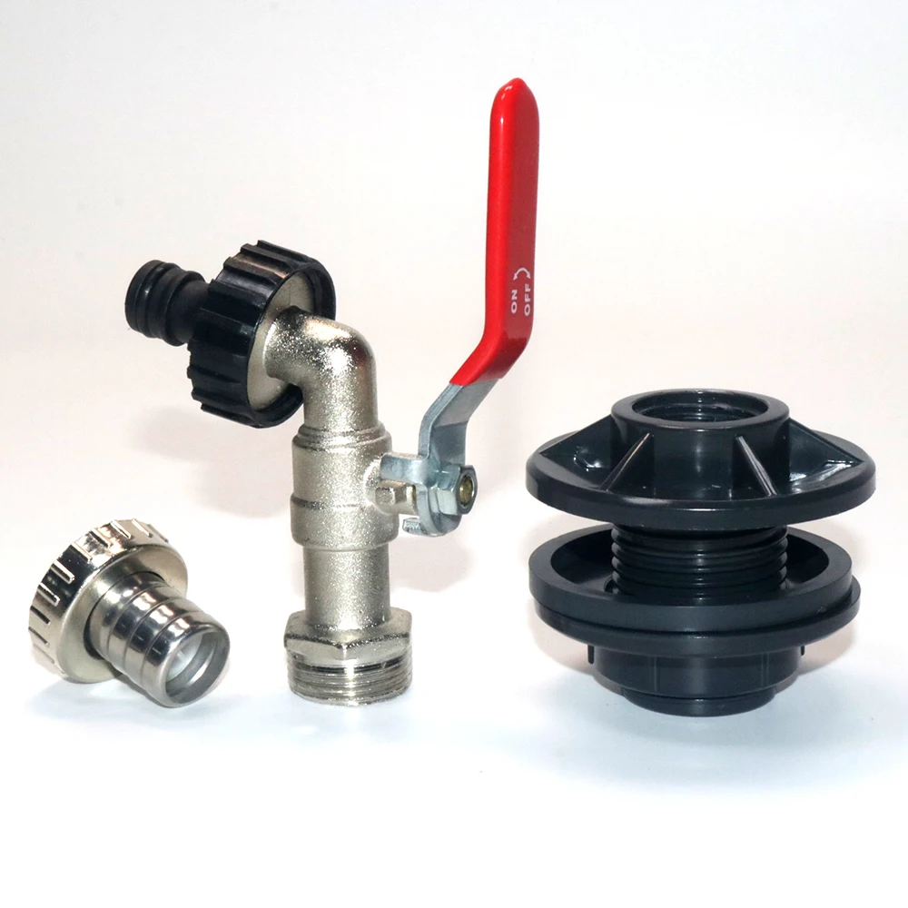 IBC water tank adapter faucet valve water connection device set ...